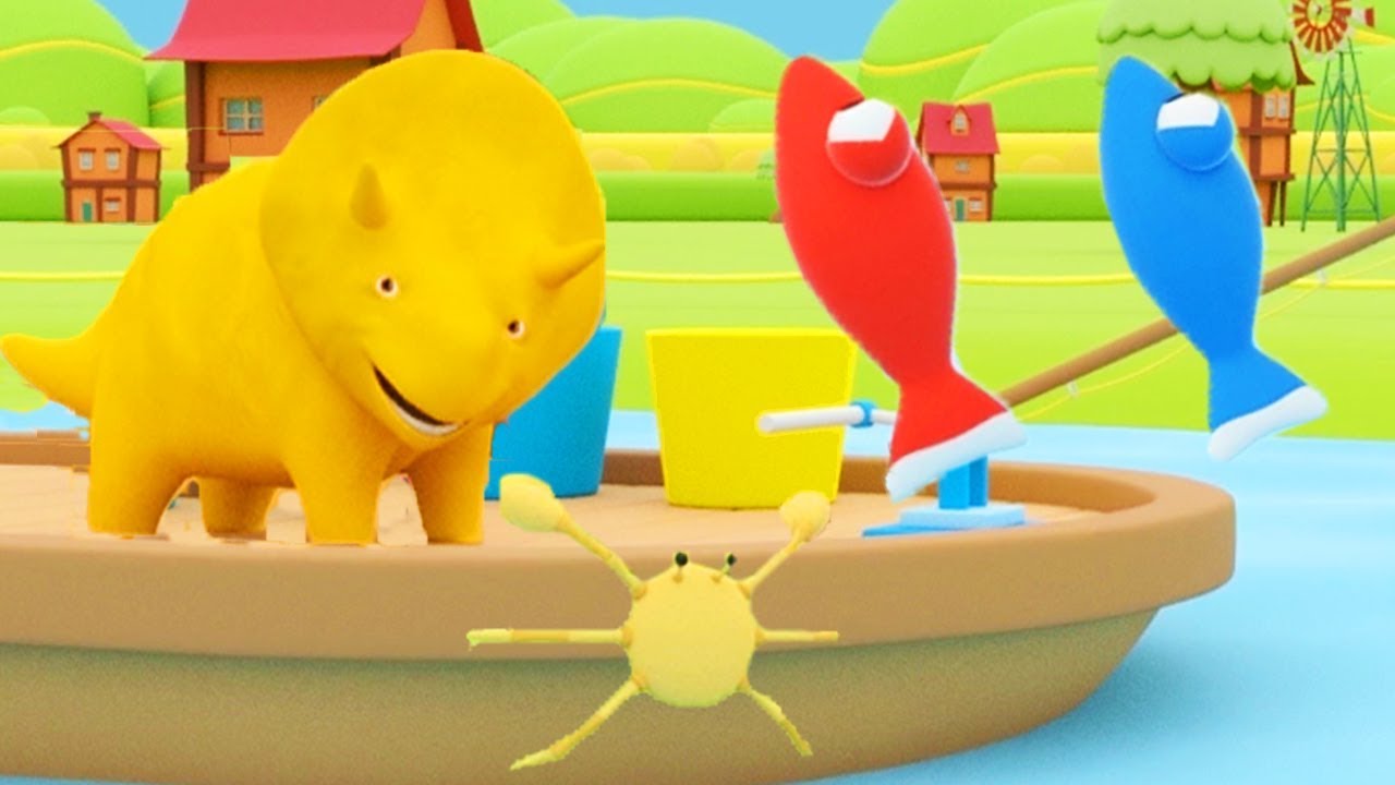 다이노가 낚시 하면서 색깔을 배워요 다이노와 함께 배우기 👶 L 교육 만화 L Learn With Dino