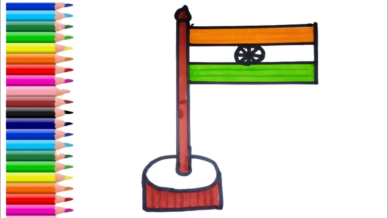 indian flag drawing step by step|indian flag drawing easy|indian ...