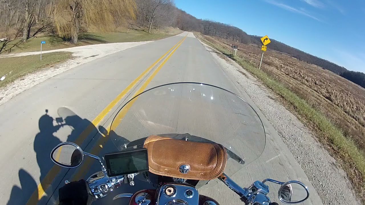 Iowa December motorcycle ride Stonebrook Park on Yellow River Drive ...