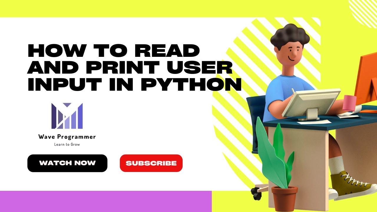 How To Read And Print User Input In Python Waveprogrammer Youtube 7529