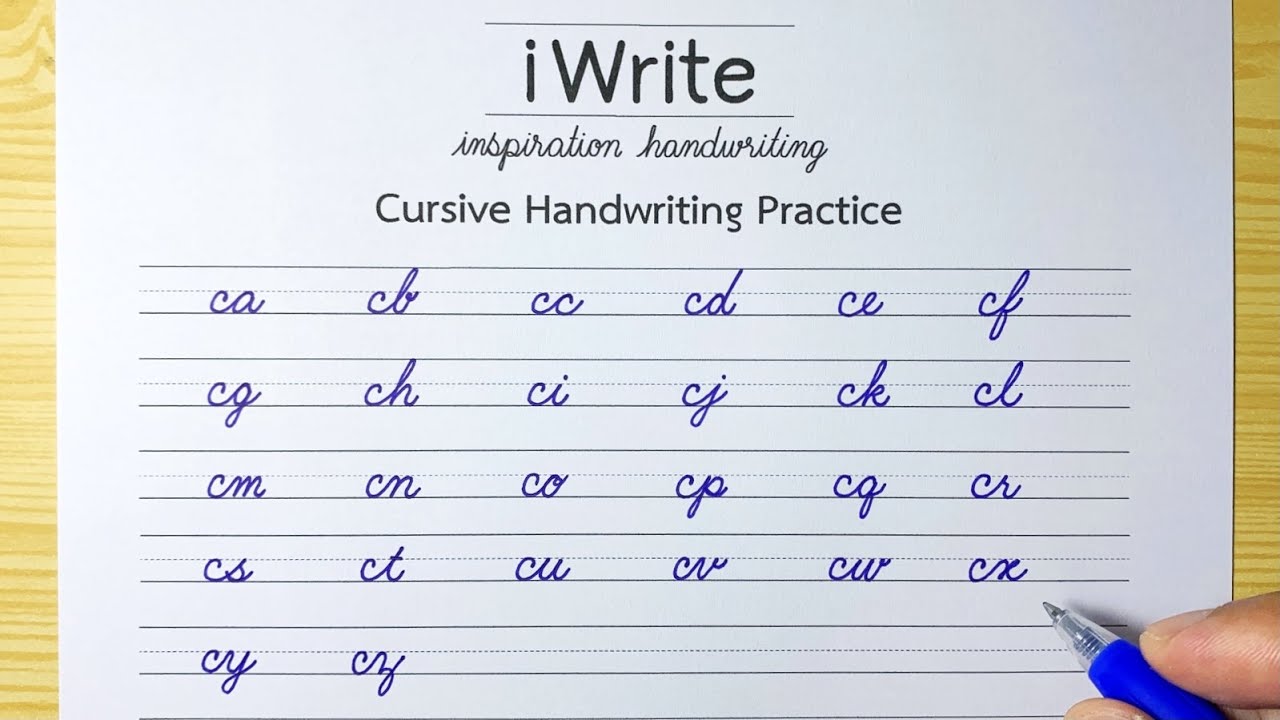 How to write in cursive | English cursive handwriting practice ...