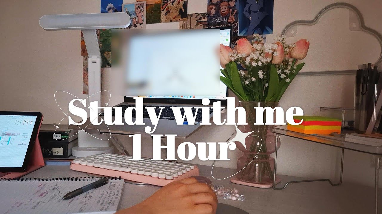 1 hour study with me | deep focus study session - YouTube