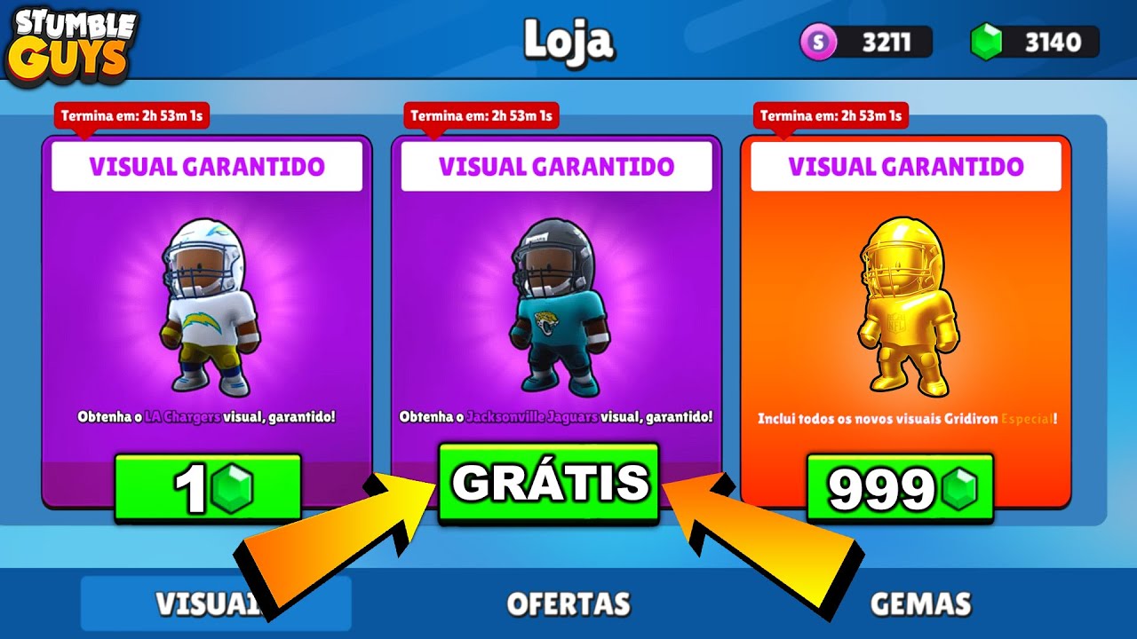 CHEGOU NOVAS SKINS DA ATUALIZAÇÃO "NFL" STUMBLE GUYS 0.45.3 mas ...