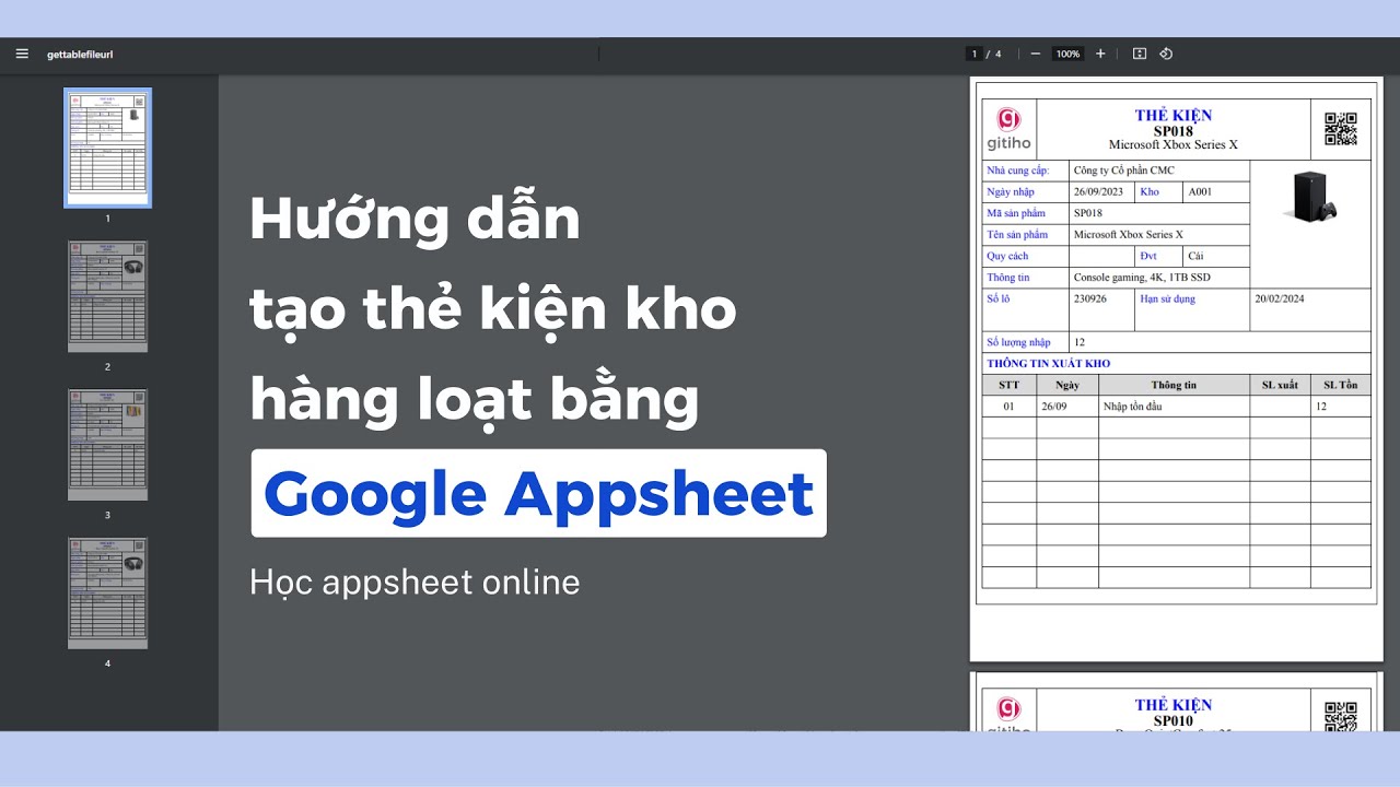 Hướng dẫn in ấn file hàng loạt trên Appsheet- Hòa data - YouTube