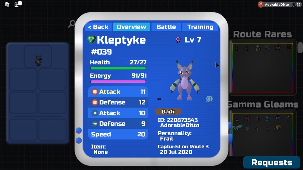 I found a gleam kleptyke while hunting for gamma kleptyke - YouTube