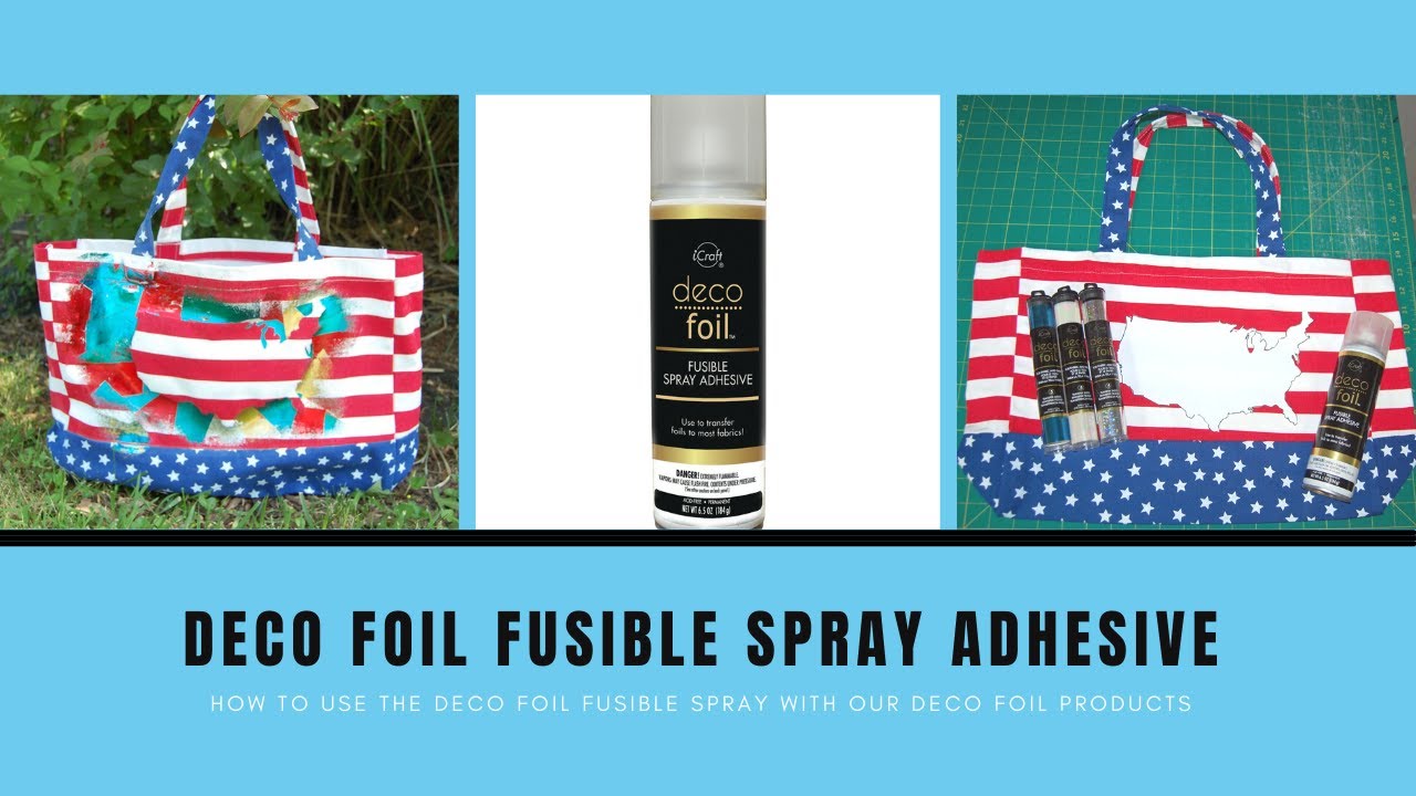 How To Use Deco Foil Fusible Spray Adhesive - YouTube
