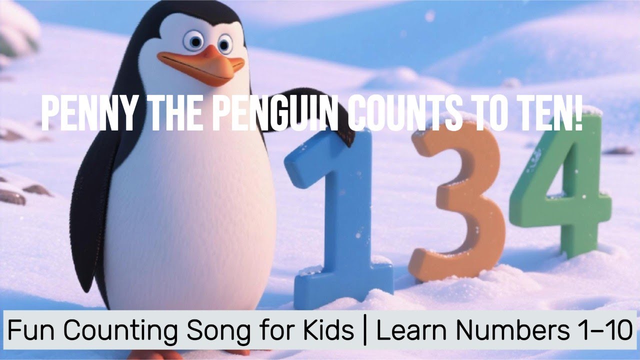 Penny the Penguin Counts to Ten! 🎶 | Fun Counting Song for Kids | Learn ...