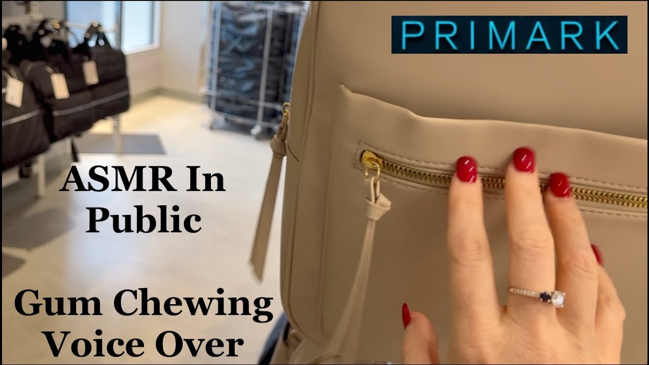 ASMR in Public Primark Walkthrough w/ Gum Chewing Whispered Voice Over ...