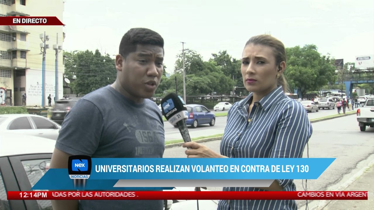 Universitarios continúan con volanteo en contra de la ley 130 - YouTube