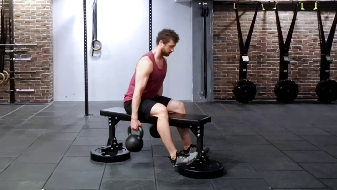 Kettlebell seated deadlift - YouTube