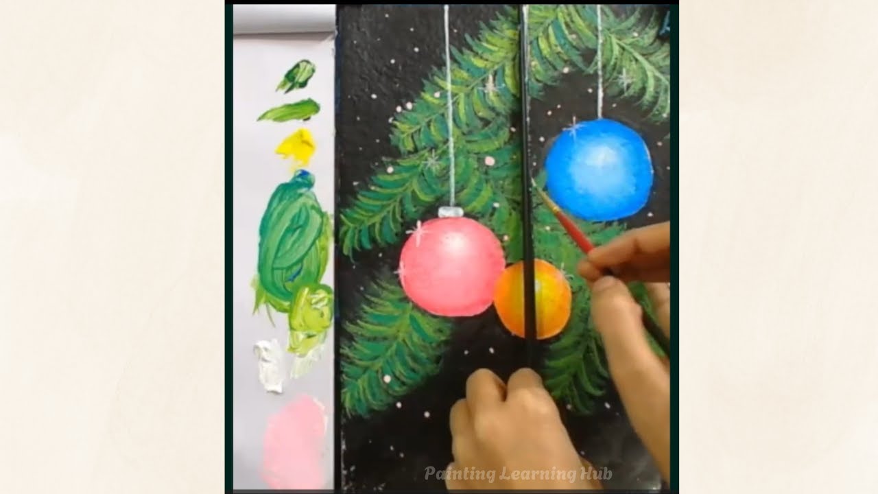 Paint Festive Christmas Ornaments 🎄 | Easy Acrylic Painting Tutorial ...