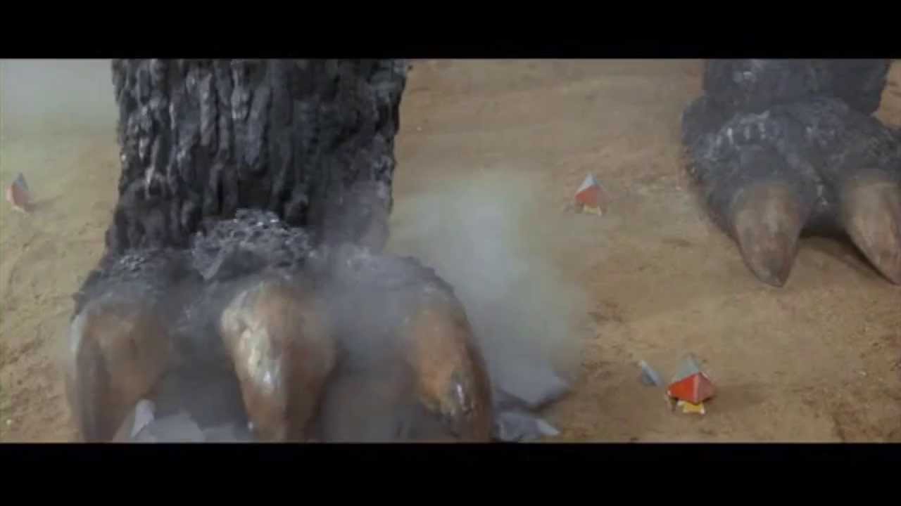 Godzilla Crushing a Small Building (Loop) - YouTube