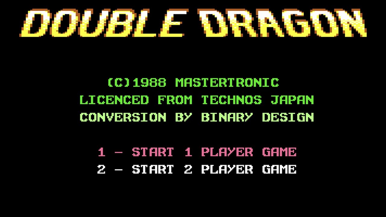 Double Dragon (Commodore 64) – Écran-titre (1988) – 1080p - YouTube