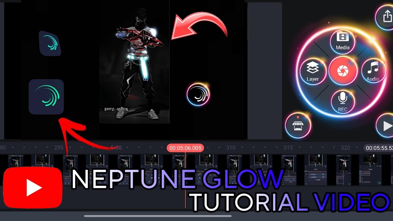 NEPTUNE GLOW TUTORIAL VIDEO ALIGHT MOTION GARENA FREE FIRE HOW TO EDIT ...