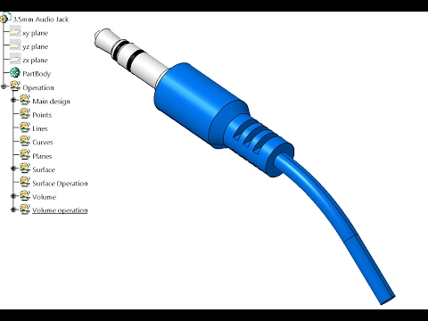 Audio Jack modeling in Catia V5 - YouTube
