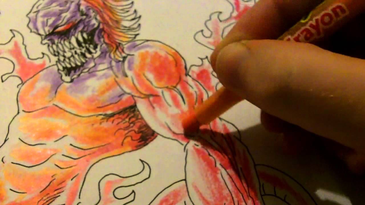 Coloring A Demon With Sword Drawing Video - YouTube