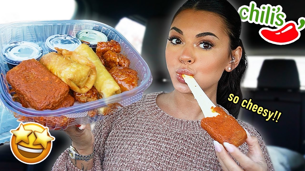 CHILI'S TRIPLE DIPPER MUKBANG! New Nashville Hot Mozz Sticks + Q&A ...