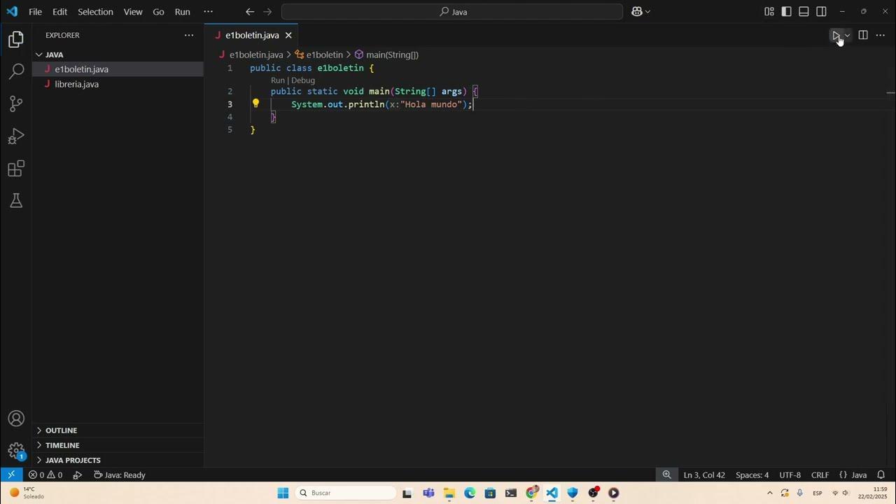 Hola Mundo en Java - YouTube