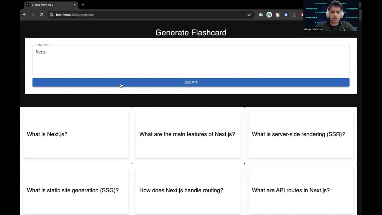 AI Flashcard Generator Web application with Clerk authentication and Stripe API Demo - YouTube