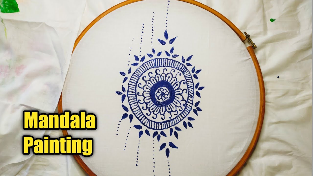 How to paint mandala on fabric | Mandala design panjabi |Mandala design ...