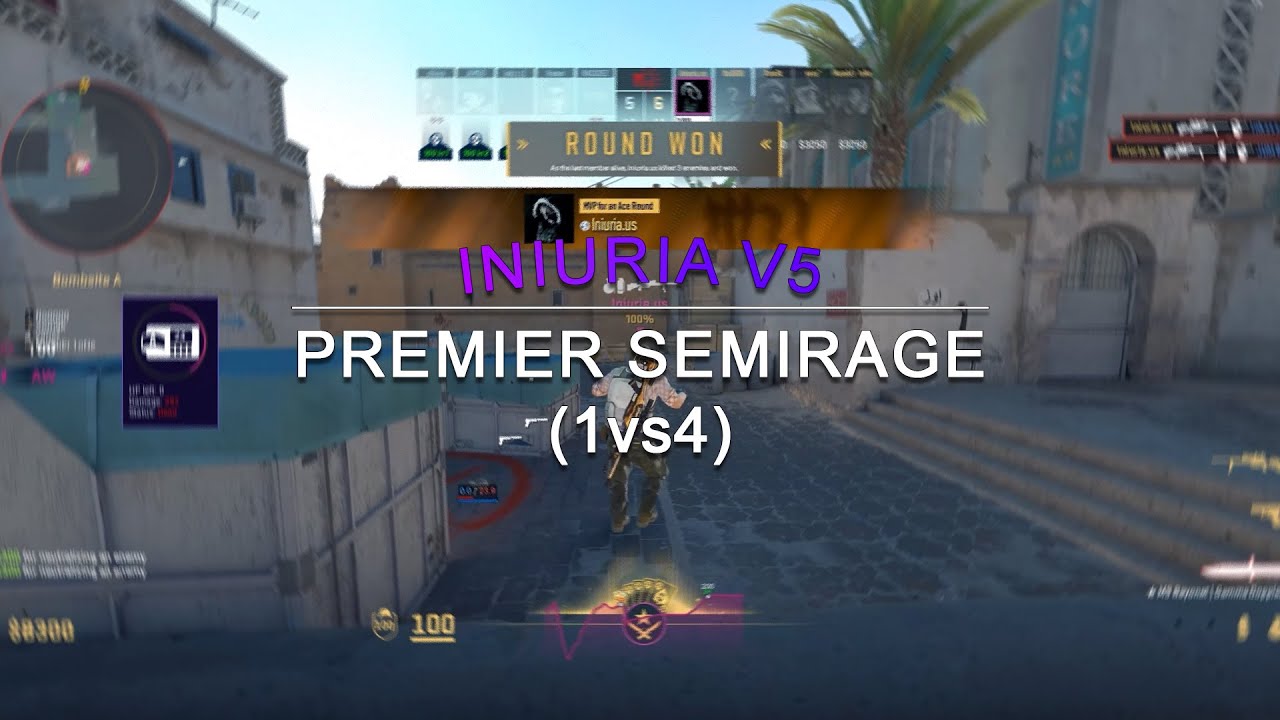 CS2 PREMIER SEMIRAGE ft. iniuria.us (1vs4) - YouTube
