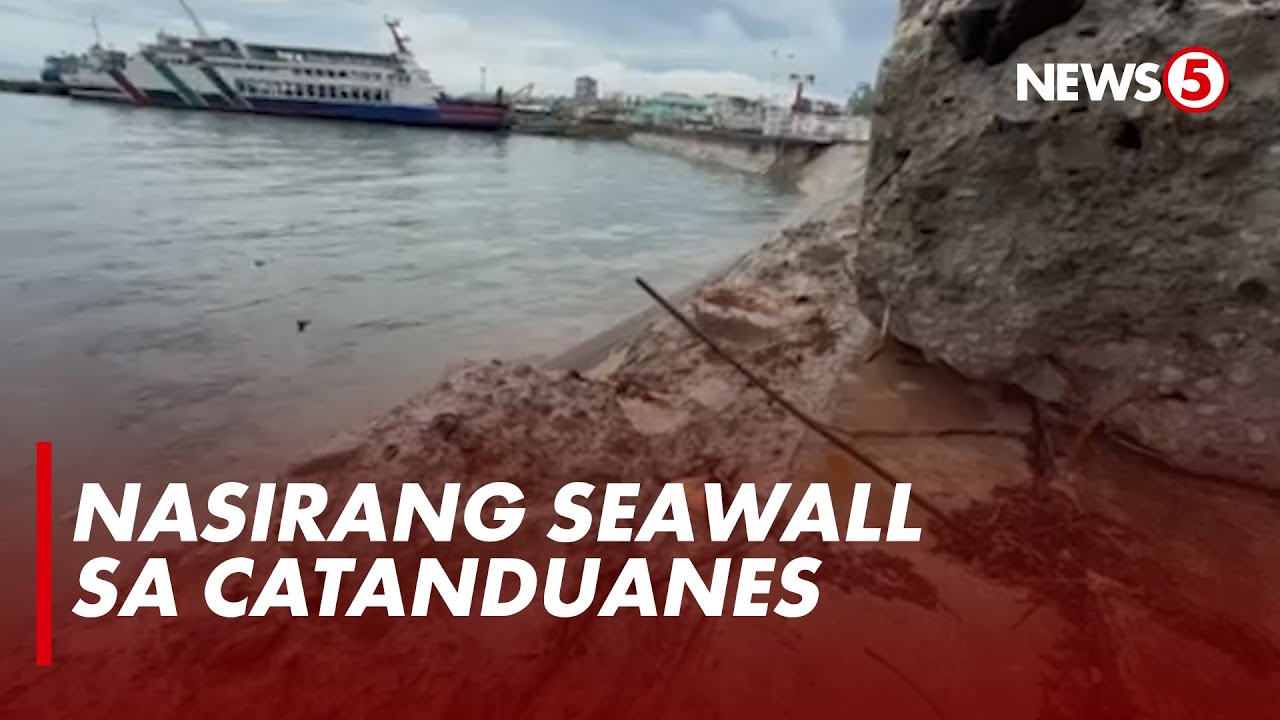 Nasirang seawall sa Catanduanes, ininspeksyon ng DPWH - YouTube