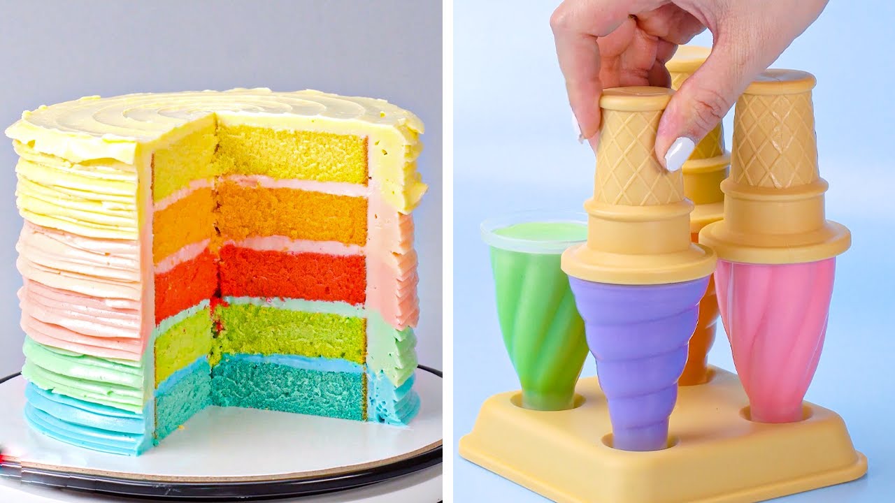 Cake Decorating | Best Tasty Rainbow Cake Tutorials | Cake Lover - YouTube