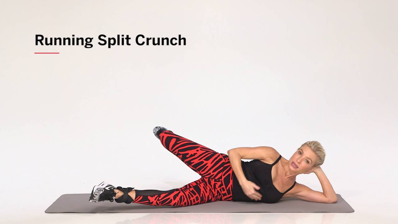How to Do the Running Split Crunch | Health - YouTube