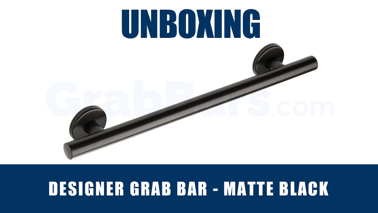 Designer Grab Bar - Matte Black - YouTube