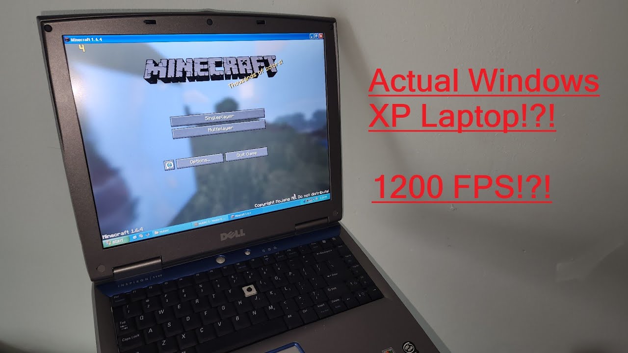 Running Minecraft on an Actual Windows XP Laptop and Getting 1200 FPS ...