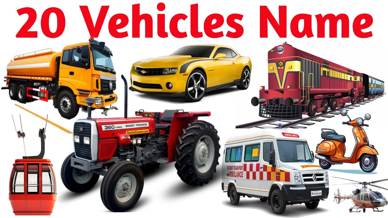 🚗 Learn Vehicle Names with Fun Animations! 🚜 Animated Transport ...