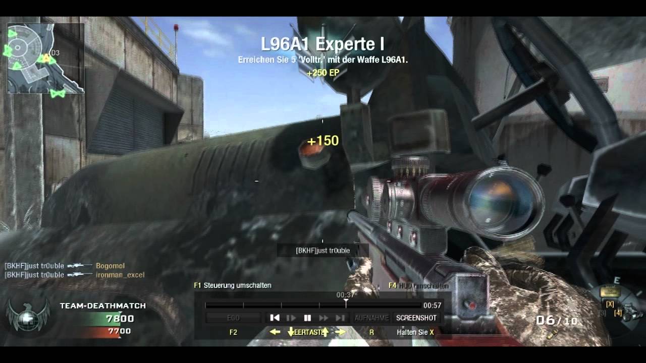 COD:BO 5 Men Sniping L96AW - YouTube