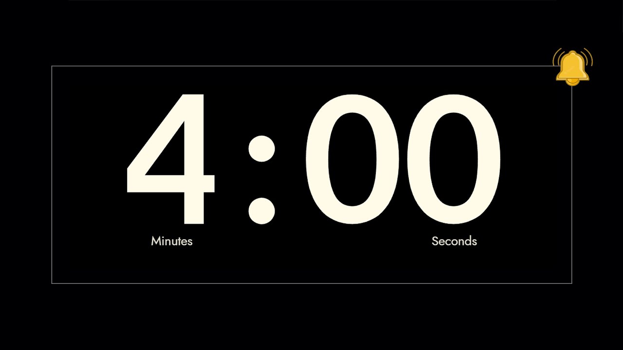 4 MINUTE COUNTDOWN 🔔 Full HD - YouTube