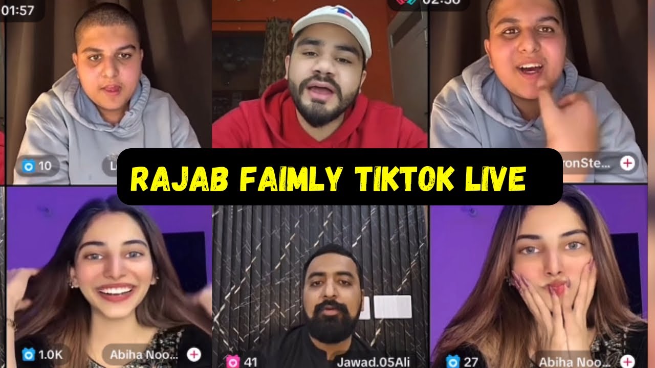 Rajab faimly tiktok live || Rajab butt || salman haider | jawad ghazal | abiha noor 🔥 - YouTube