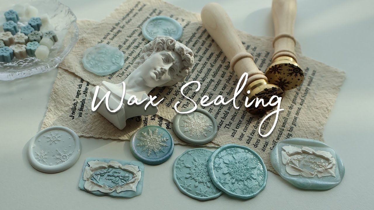 눈 오는 날 실링왁스 ☃Snow Wax Seal Stamps🌨 - YouTube