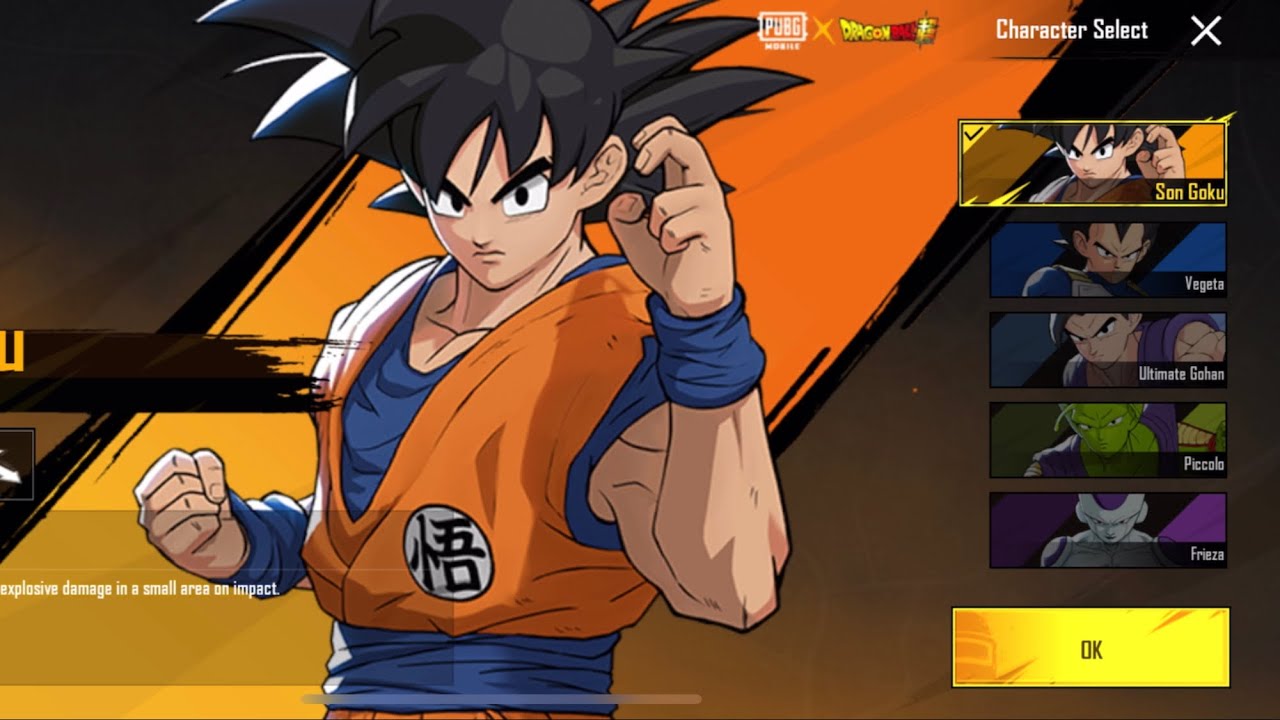 Dragon Ball x PUBG Mobile All Characters Gameplay Showcase! Goku ...