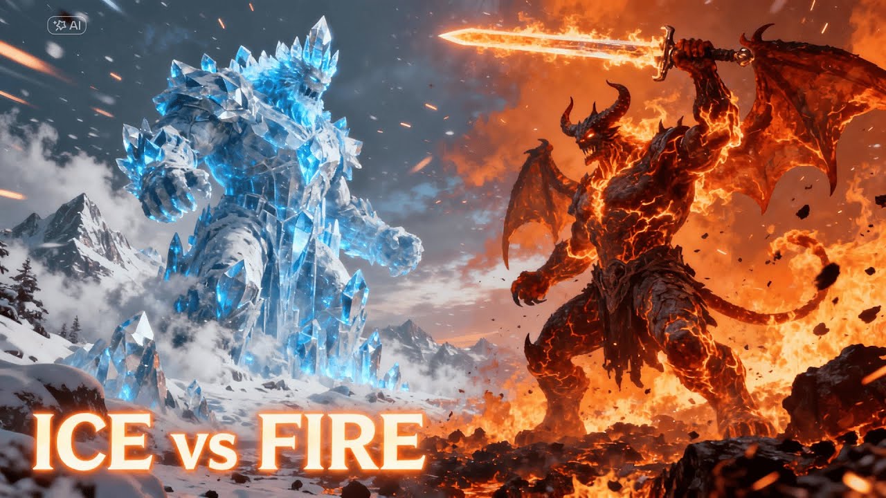 🔥 Frostmaw vs Pyre Lord – The Ancient Clash of Ice and Fire | Epic ...