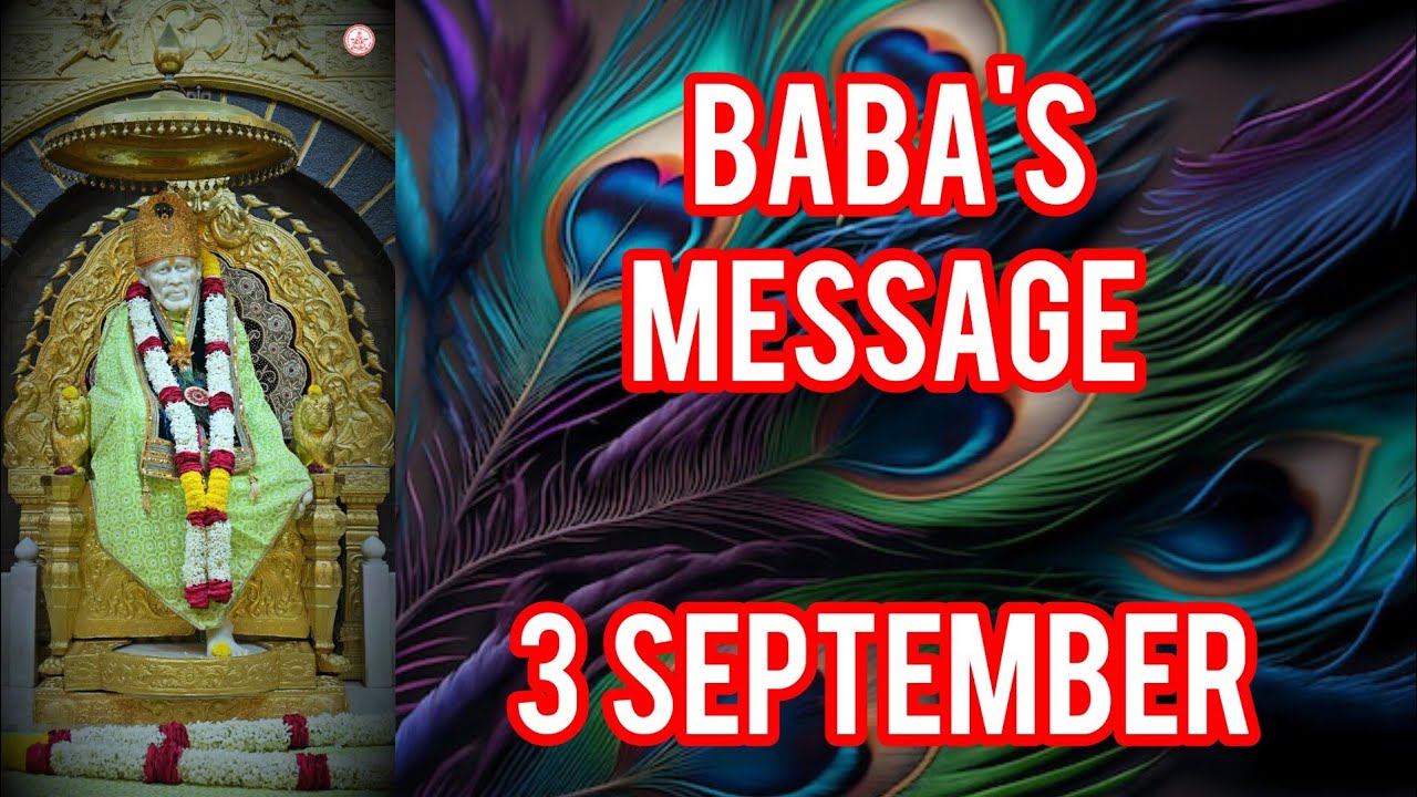 BABA'S MESSAGE || 3 SEPTEMBER - YouTube