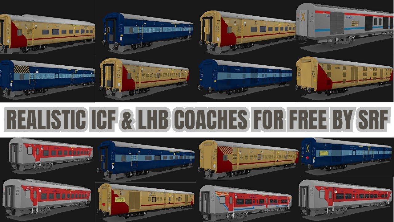 DOWNLOAD REALISTIC HD LHB & ICF COACHES FOR FREE FOR MSTS OPEN RAILS BY SRF | FREEWARE ICF & LHB ...