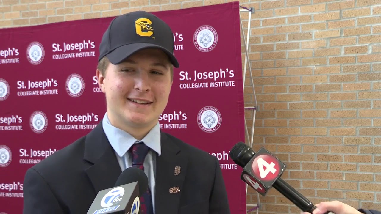 Hunter Parucki discusses signing a lacrosse LOI with Canisius - YouTube