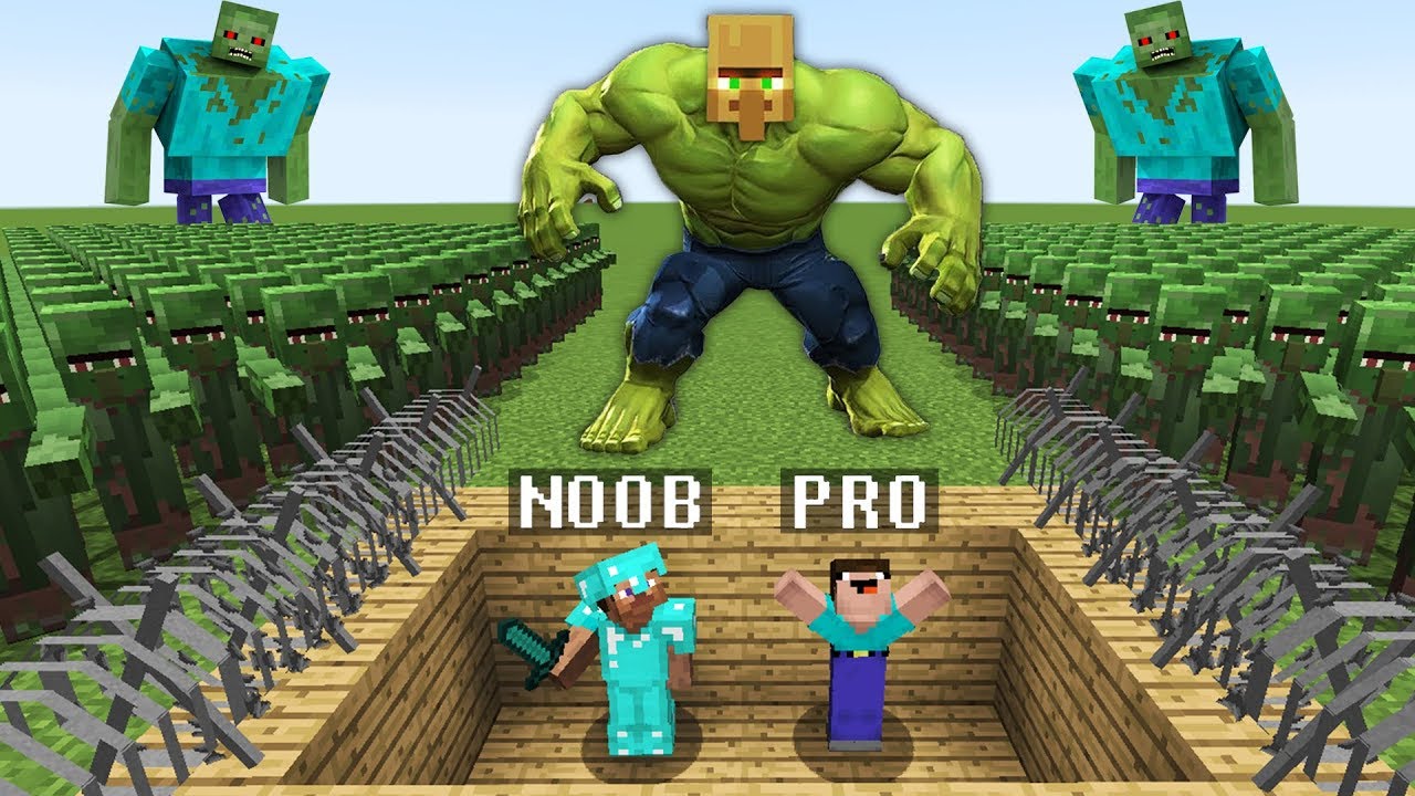 Minecraft NOOB vs PRO : ZOMBIE VILLAGER APOCALYPSE in REAL LIFE ...
