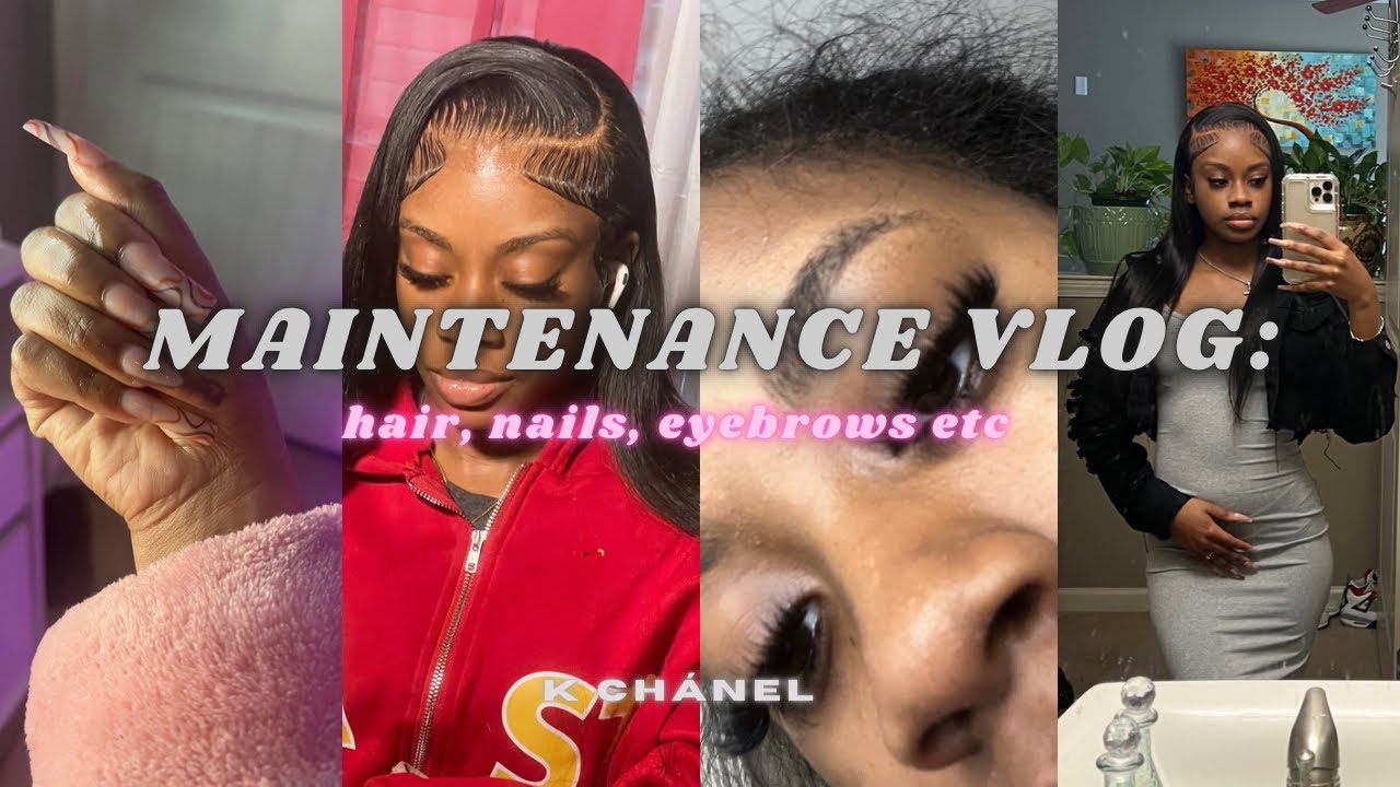 Maintenance vlog | hair, nails, lashes, skincare etc - YouTube