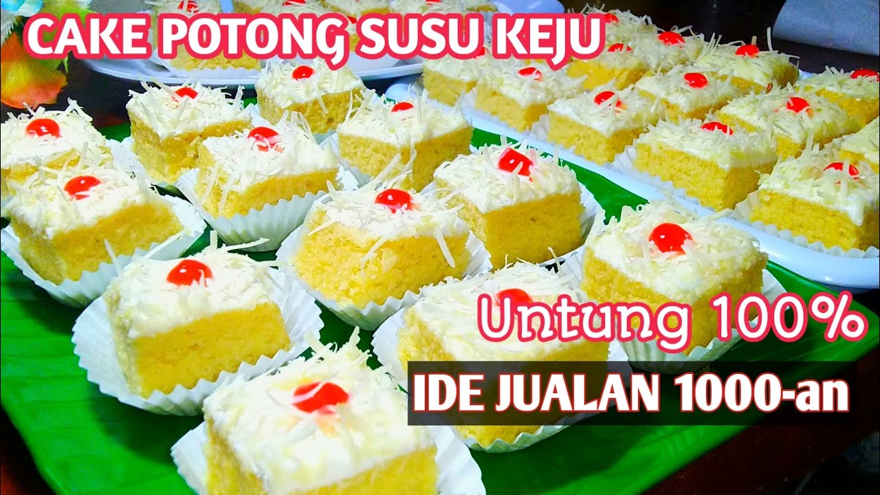 RESEP CAKE POTONG SUSU KEJU EKONOMIS Ide Jualan 1000an - YouTube
