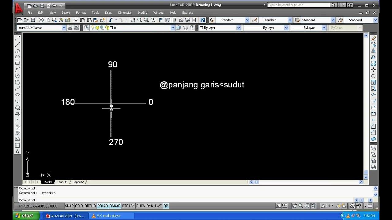 Tutorial Autocad 2D Comand @Garis & Sudut - YouTube
