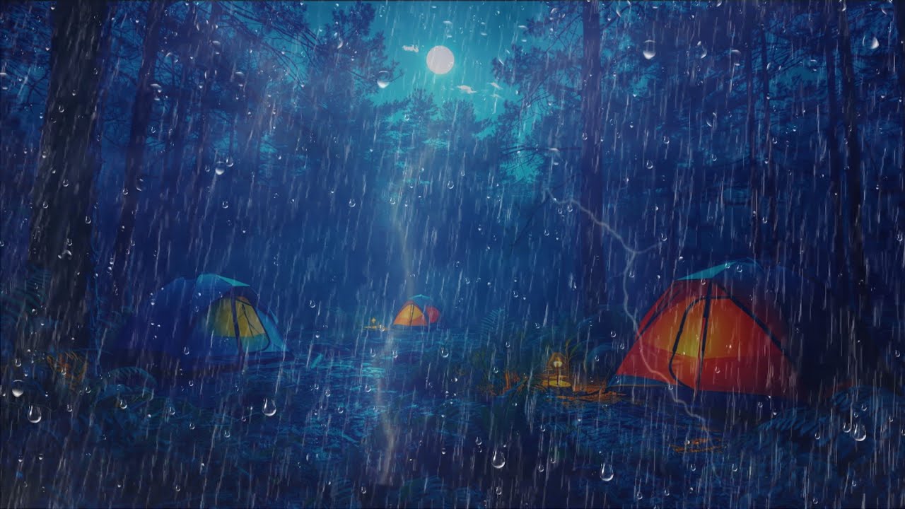 Gentle Rain for Deep Sleep – Peaceful Rainy Night Outdoors - YouTube