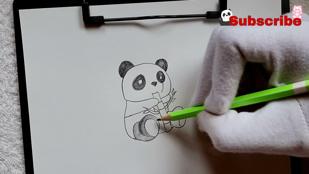 Cute Panda Drawing | Easy step by step guide | pencil sketch | Easy ...