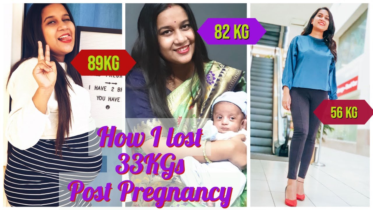Post Pregnancy weight loss || How I lost 33KGs At Home Post C-Section ...