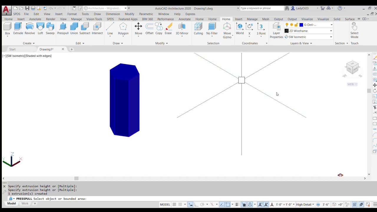 AutoCAD Architecture 2020 SOLID HOW TO HEXAGON - YouTube