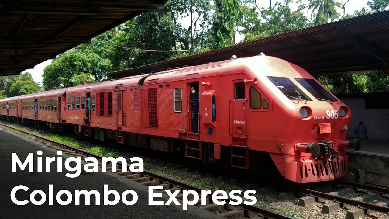 Mirigama - Colombo Fort Express Train with Class S11 Indian DMU in Sri ...