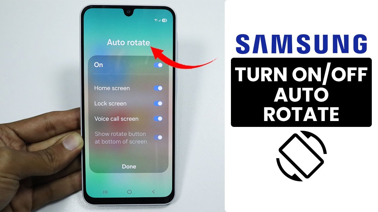How to Turn on/off Auto Rotate on Samsung Phone - YouTube